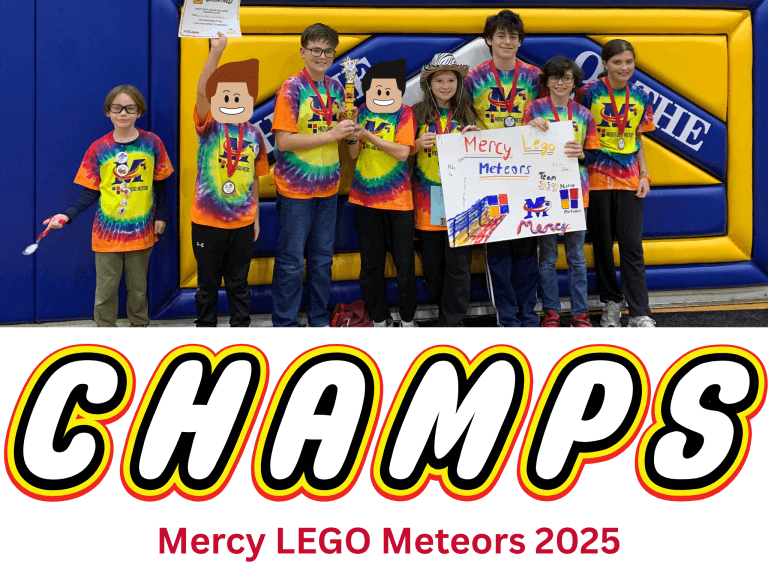 Mercy LEGO Meteors are Regional Tournament Champions! - Mercy Montessori